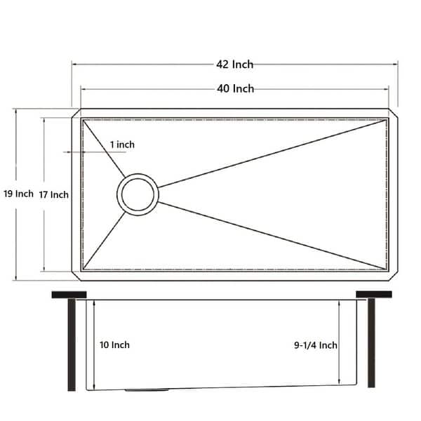 Kingsman 42 Inch Galaxy Black Matte Black Stainless Steel Undermount 16 ...