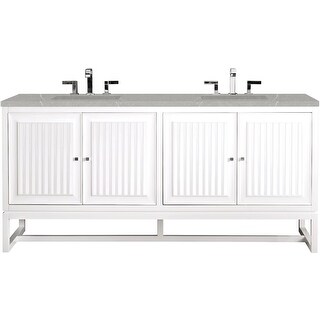 James Martin Vanities Athens 72" Free Standing Double Wood Vanity Set ...