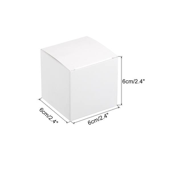 Paper Cardboard Boxes Gift Paper Box White 2.4x2.4x2.4 Inch for Gift ...