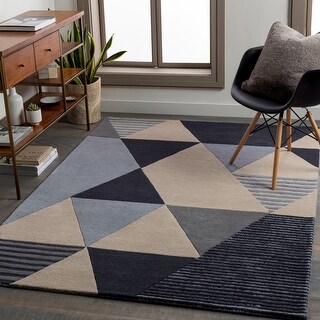 Artistic Weavers Garfield Hand Tufted Geometric Wool Rug - Bed Bath ...