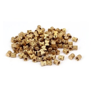 M5 x 7mm 6.3mm OD Brass Injection Molding Embedded Knurled Thumb Nut ...