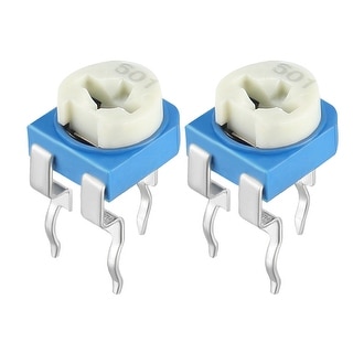 10 Pcs 500R Ohm Variable Resistors Top Adjustable Potentiometer - Blue ...