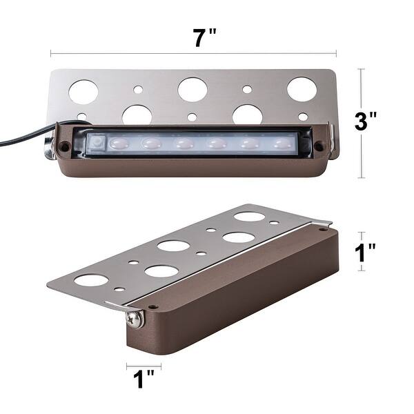 4-Pack Low-voltage Aluminum Dimmable LED Outdoor Lanscape Step Light ...