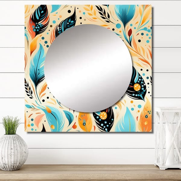 boho feather mirror