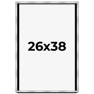 26x38 Shadow Box Frame Silver | 1.375 Inches Deep Real Wood - Bed Bath ...