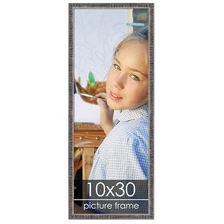 10x30 Distressed/Aged Black Complete Wood Panoramic Frame with UV ...