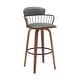Willow Upholstered Wood Swivel Counter or Bar Stool - Bed Bath & Beyond ...
