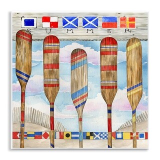 Stupell Maritime Summer Paddles Wall Plaque Art Design By Ronnie Rooney ...