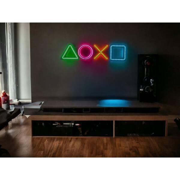 Playstation Led Neon Light Wall Decor Art - Multicolor - Bed Bath ...