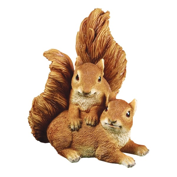 Hand-Painted Playful Squirrels Resin Garden Sculpture - NO SIZE - Bed ...
