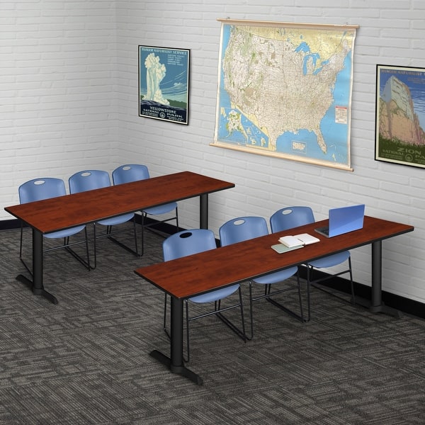 Regency Seating Cain Blue Melamine Laminate 84-inch x 24-inch Training ...
