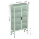 Mint Green Storage Bookshelf w/ Adjustable Shelves Display Cabinet ...