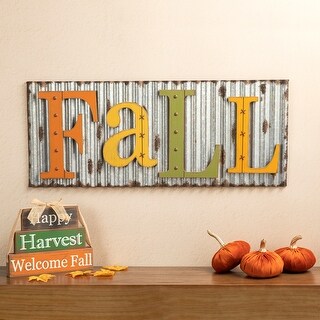 Glitzhome Fall Metal Sign Hanging Decor - Bed Bath & Beyond - 31475469