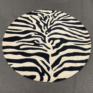 HERAT ORIENTAL Handmade Tibetan Zebra Wool Rug Collection - Bed Bath ...