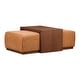 Poly & Bark Jarmo Ottoman with Adjustable Walnut Table - Full Grain ...