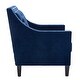 Modern Accent Chair Armchair Blue Tufted Armchair with Vintage Brass ...