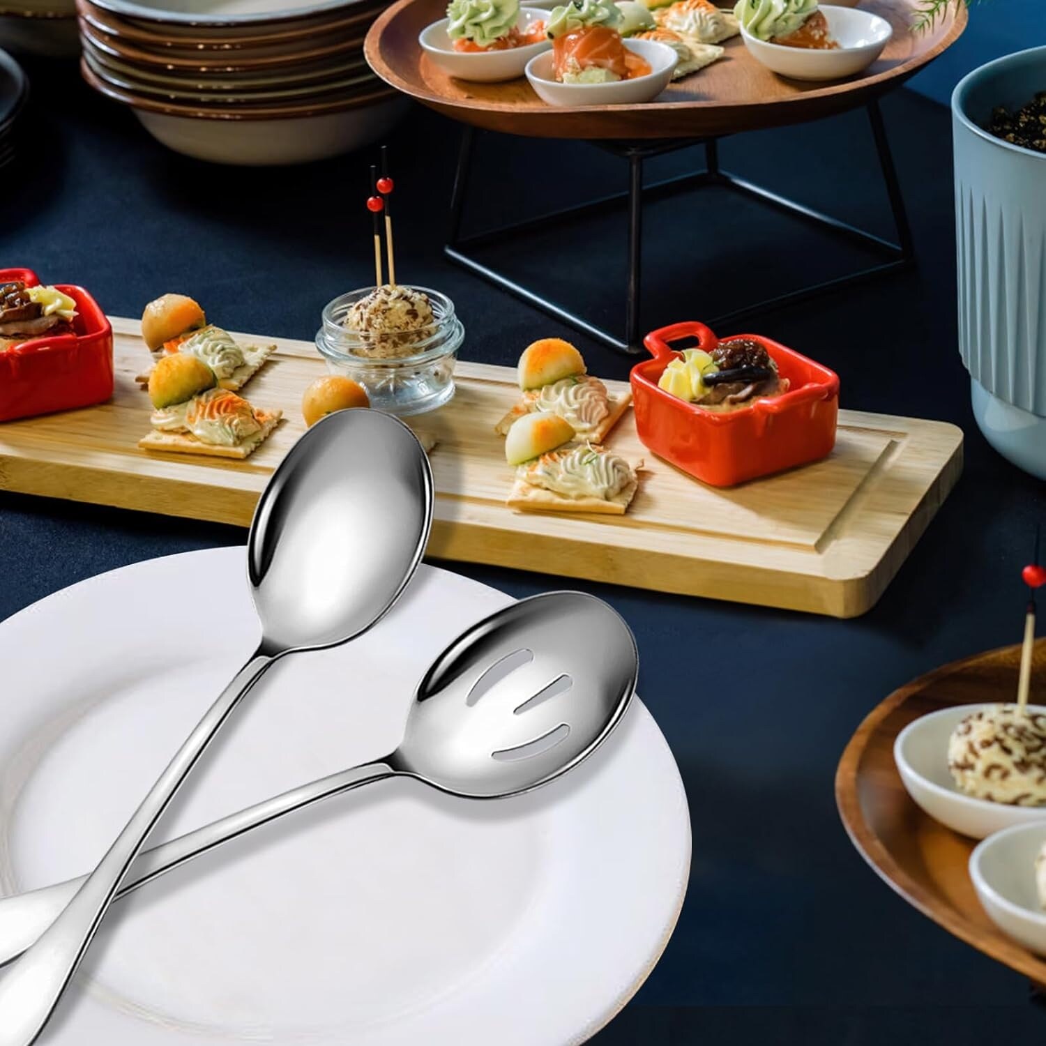 plastic serving spoons set