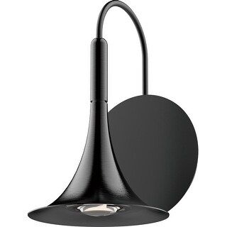 PageOne Lighting Jazz 1.70 pound Satin Dark Gray LED Wall Sconce - Bed ...