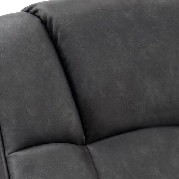 MCombo Swiveling Recliner Chair with Wood Base and Ottoman - On Sale ...