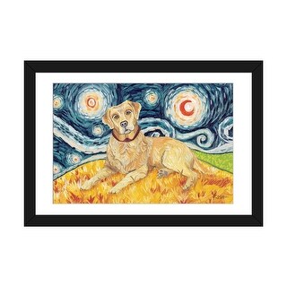 iCanvas "Yellow Lab On A Starry Night" by Gretchen Kish Serrano - Bed ...