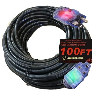 Contractor Grade 100 ft 10 Gauge Power Extension Cord 10/3 Plug, 10 ...