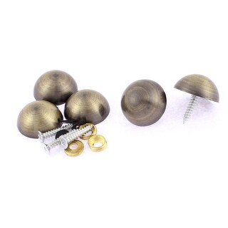 5pcs 23mm Dia Metal Semicircle Glass Mirror Screw Nail Decor Bronze ...