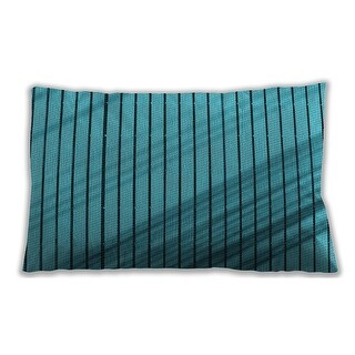 Ahgly Company Patterned Indoor-Outdoor Dark Cyan Green Lumbar Throw ...
