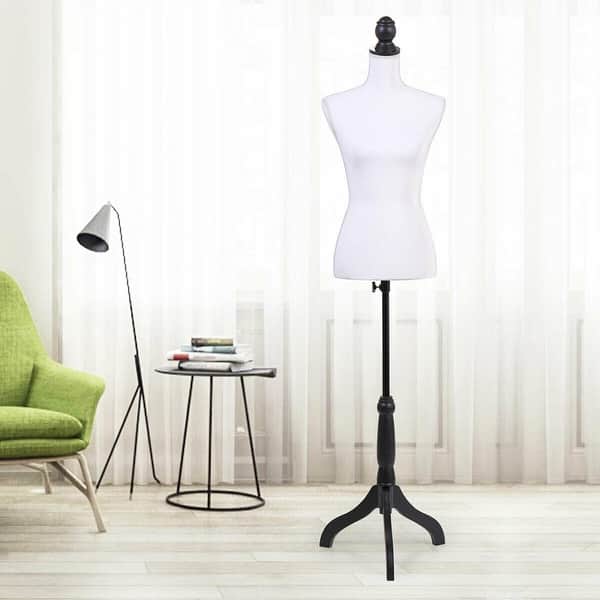 Female Mannequin Dress Form Clothing Display Rack with Fabric Surface ...