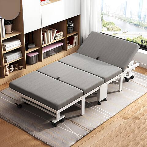 Onetan, 14" Folding Bed with Luxurious Memory Foam Mattress, Portable ...