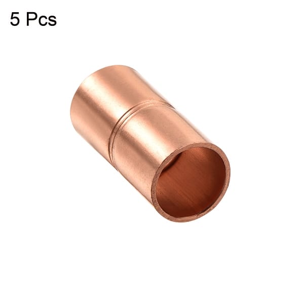 Straight Copper Coupling Fittings Welding Joint f HVAC Air Conditioner ...