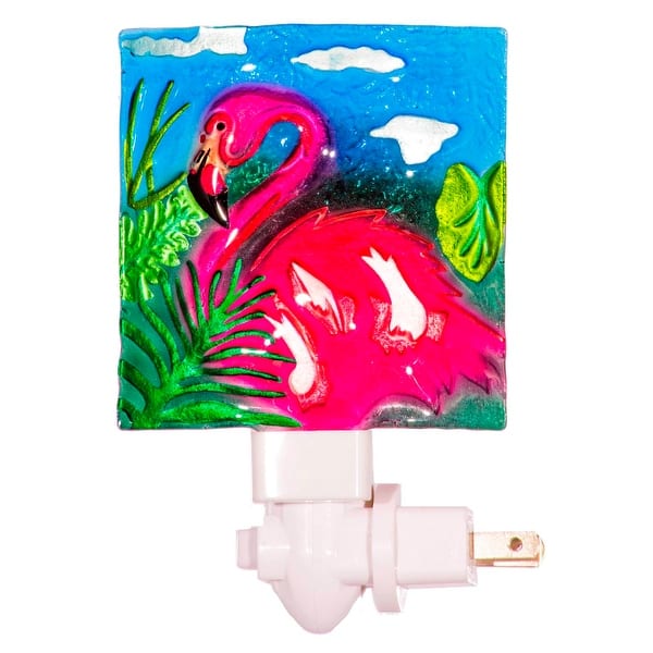 Pretty in Pink Flamingo Glass Night Light Electric 7 Watt - Bed Bath ...