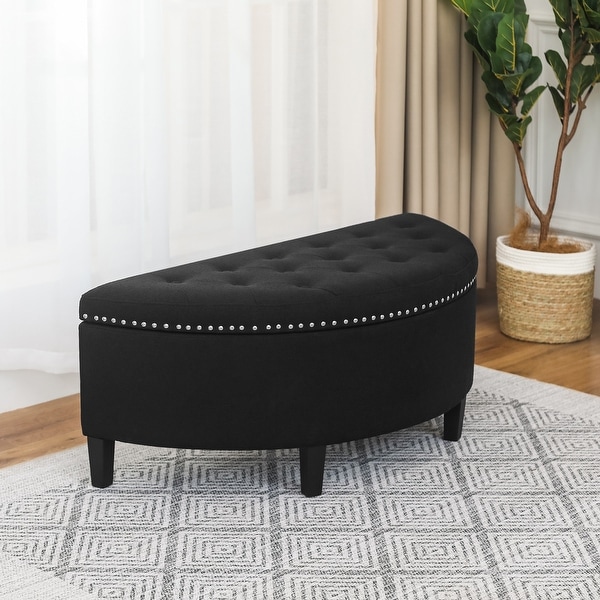 Semi circle storage bench store