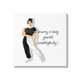 Stupell Bravery is Being Yourself Canvas Wall Art Design by Saba Rauf ...