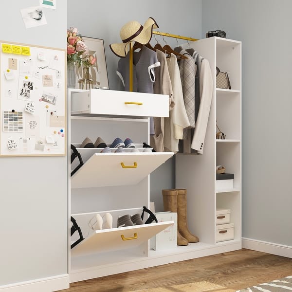 Closet Organier Entryway storage Cabinet Mudroom Organizer Coat Rack ...