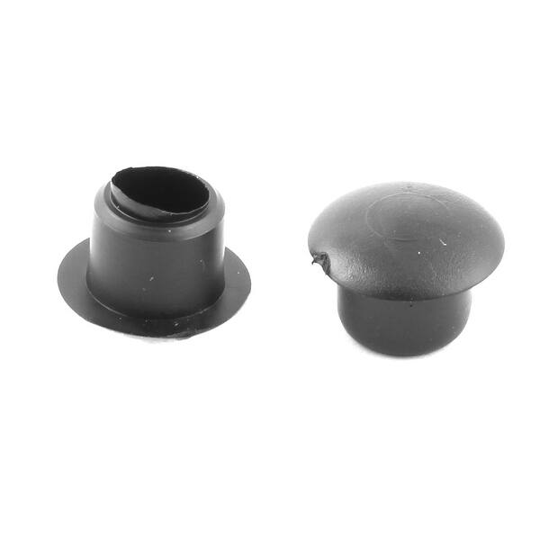 Home Furniture Rubber Round Caps Cover Flush Mount Hole Stopper Black ...