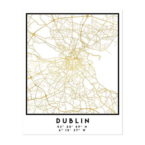 Dublin Ireland Dublin Street Map Maps Minimal Urban Art Print/Poster ...