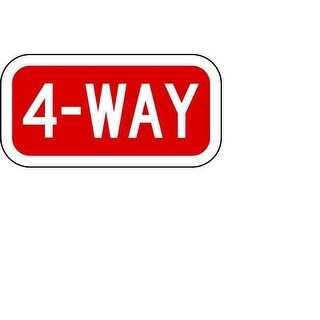Lyle 4-Way Traffic Sign,6" x 12" R1-3-4-12DA - 1 Each - Bed Bath ...