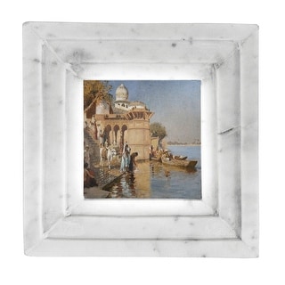 A&B Home Leon Marble Photo Frame - 4" x 4" - White - Bed Bath & Beyond ...