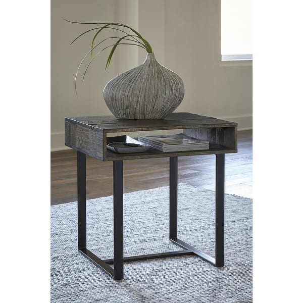 Signature Design by Ashley Kevmart Black/Gray Rectangular End Table ...