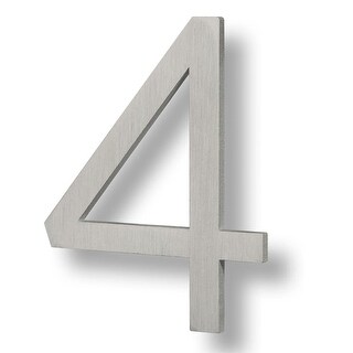 Sure-Loc HNF6-4 6" Tall Aluminum Floating House Number 4 - Bed Bath ...
