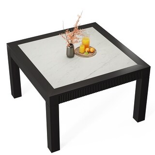 47-Inch Modern Square Wood Kitchen Dining Table for 4 People - N/A ...