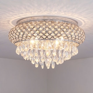 Maxax 5 - Lights Metal Crystal Flush Mount - Bed Bath & Beyond - 36617717