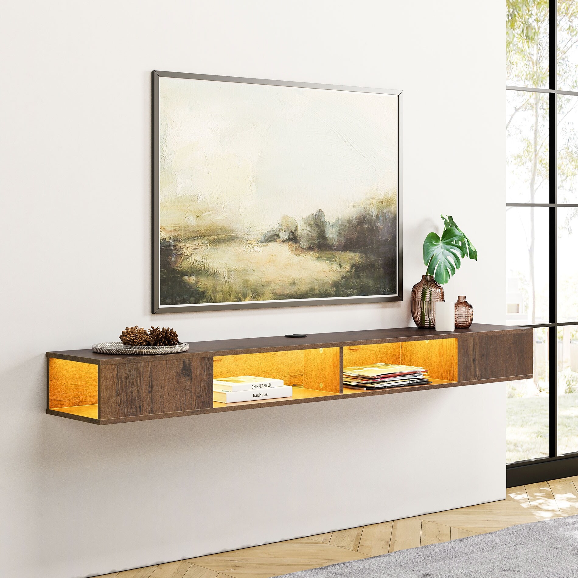 Sideboard under wall mounted tv store