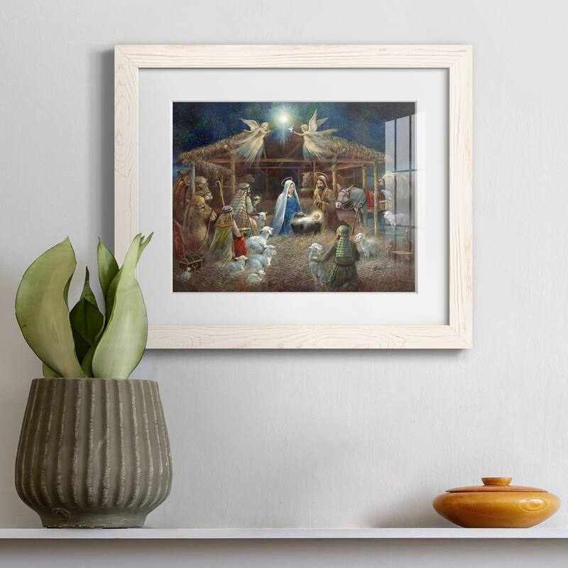 The Nativity-Premium Framed Canvas - Ready to Hang - Overstock - 33098161