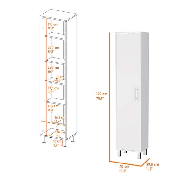 Linen Tower Sorting Storage All-in-one Cabinets Tool Cabinet, White ...