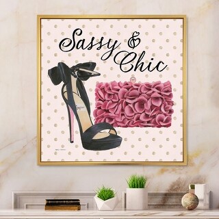 Designart "Glam fashion High Heels II" Posh & Luxe Framed Canvas - Bed ...