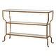 Uttermost Deline 13-7/8" Long Glass and Iron Console - Sofa Table - Bed ...