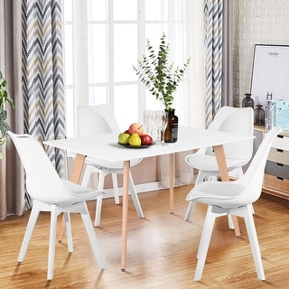 47" Dining Table In Square Beech Legs - White - Bed Bath & Beyond ...