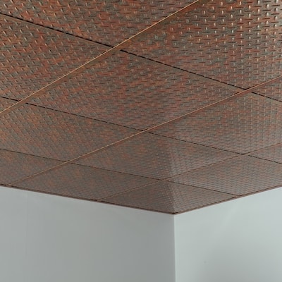 FASÄDE Diamond Plate Revealed Edge Decorative Vinyl 2ft x 2ft Lay in ...