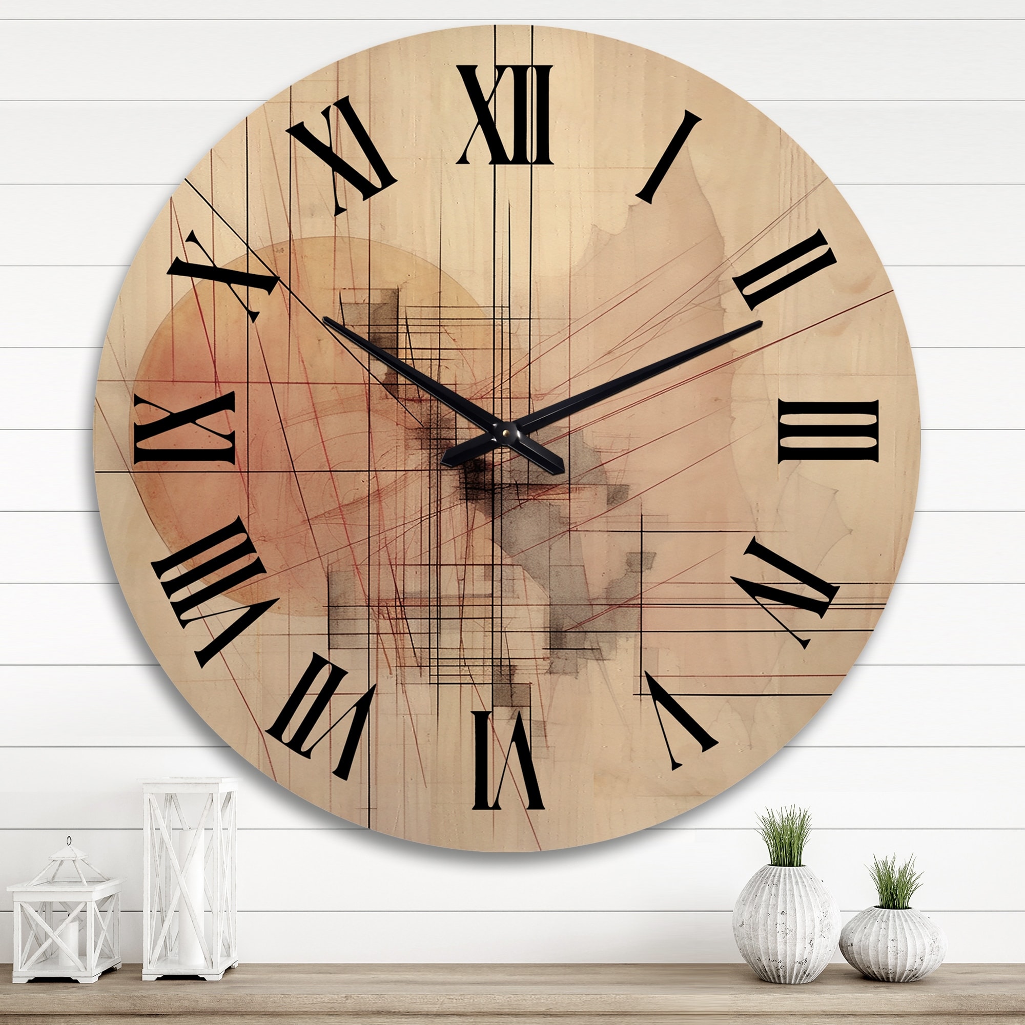 Beige Modern & Contemporary, On Sale Wall Clocks - Bed Bath & Beyond